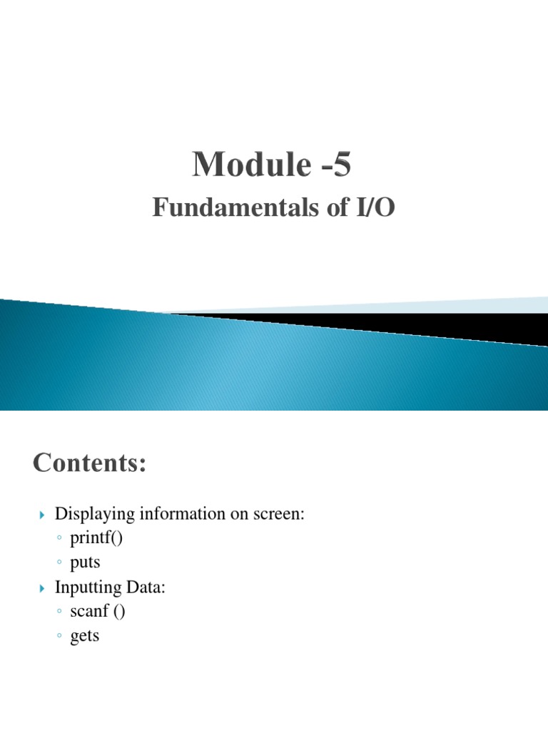 Fundamentals of I/O | PDF | Input/Output | String (Computer Science)
