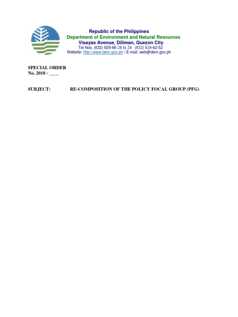 DENR Letterhead | PDF