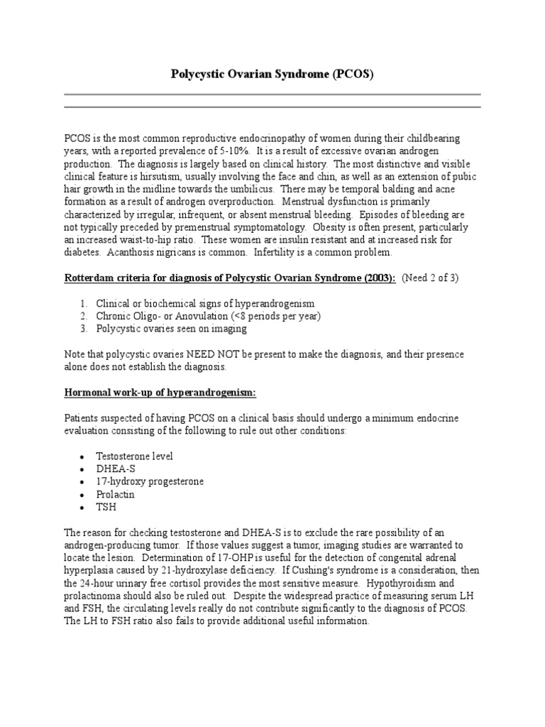Polycystic Ovarian Syndrome | PDF | Polycystic Ovary Syndrome | Glands