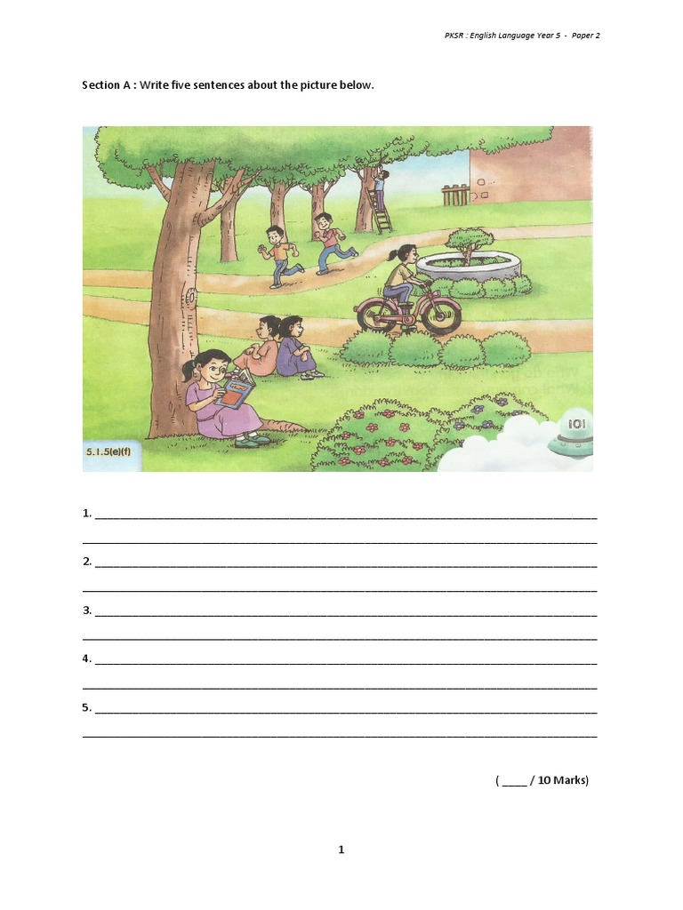 PKSR: English Language Year 5 - Paper 2 | PDF | Semiotics | Cognition