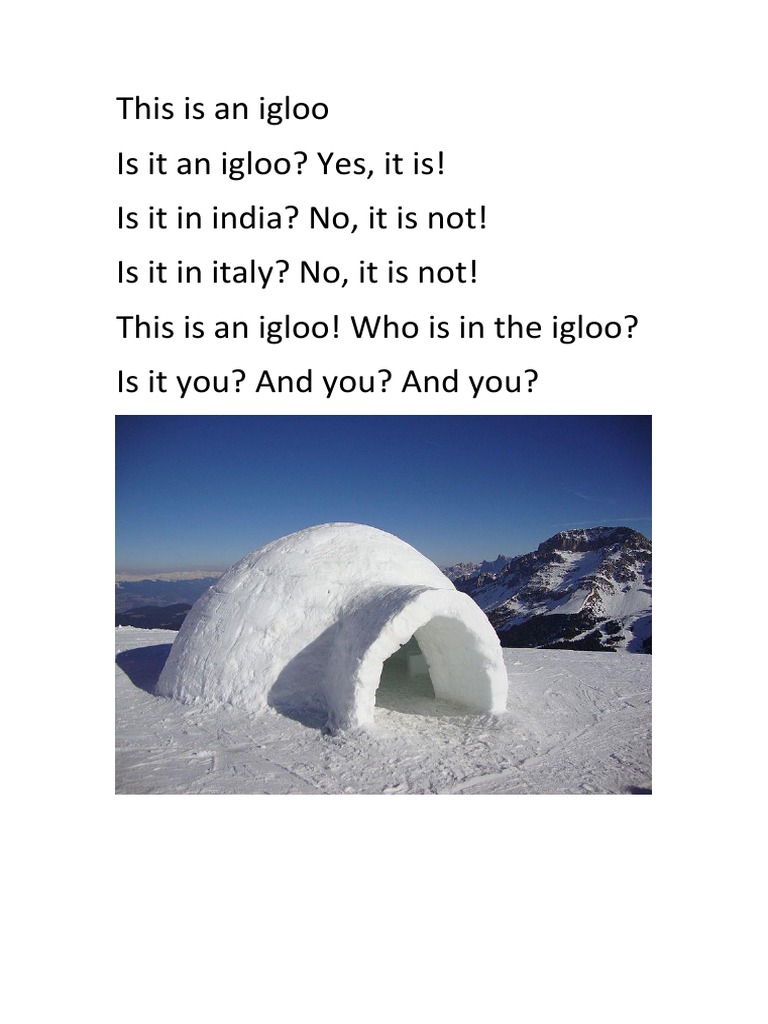 This Is An Igloo | PDF