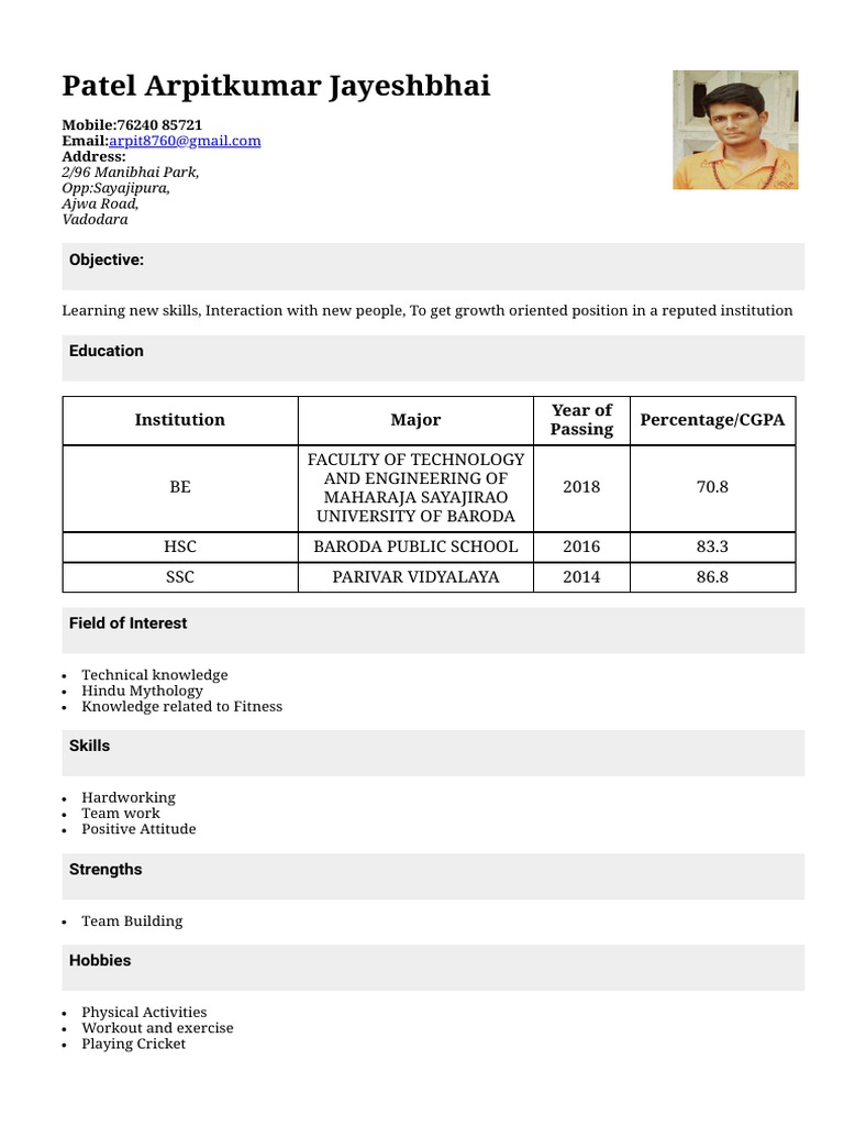 Resume PDF | PDF | Behavior Modification | Learning