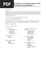 Online Shopping Survey Questionnaire | PDF