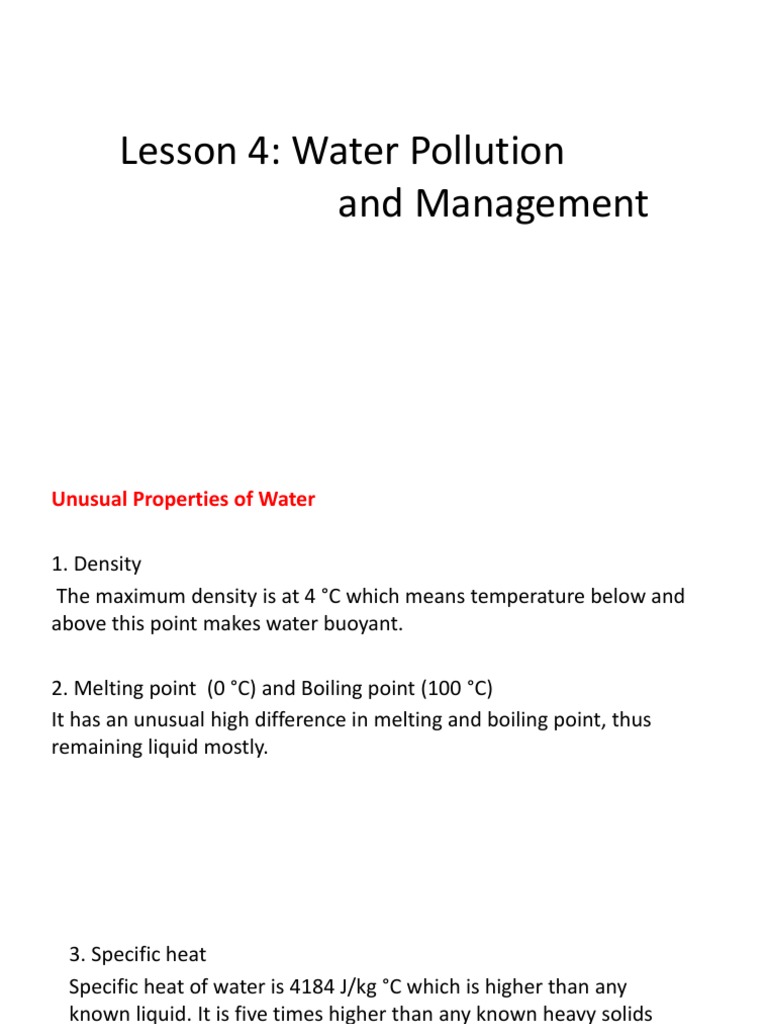 Lesson 4 Water Pollution and Management | PDF | Groundwater | Water