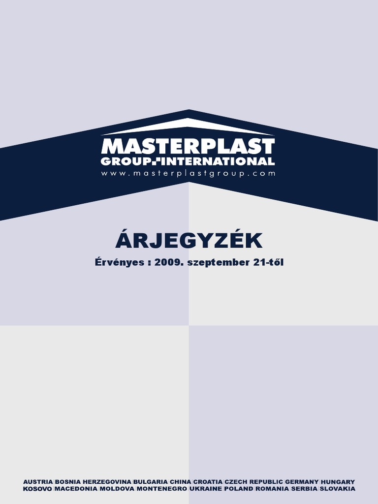 Árjegyzék Masterplas | PDF