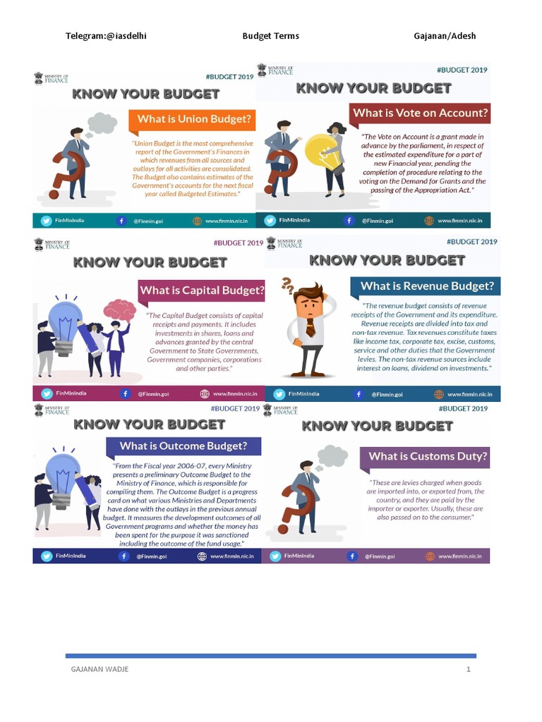Budget Terms Infographics | PDF