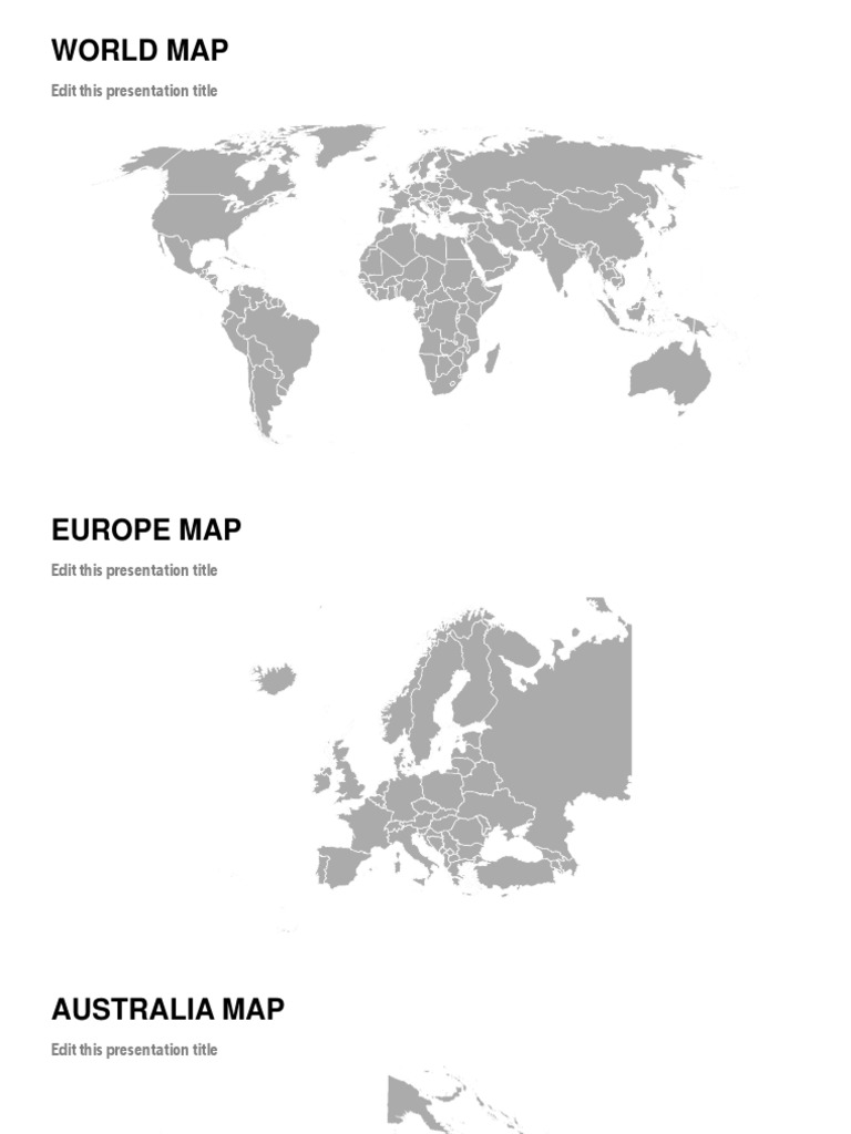 World Map: Edit This Presentation Title | PDF