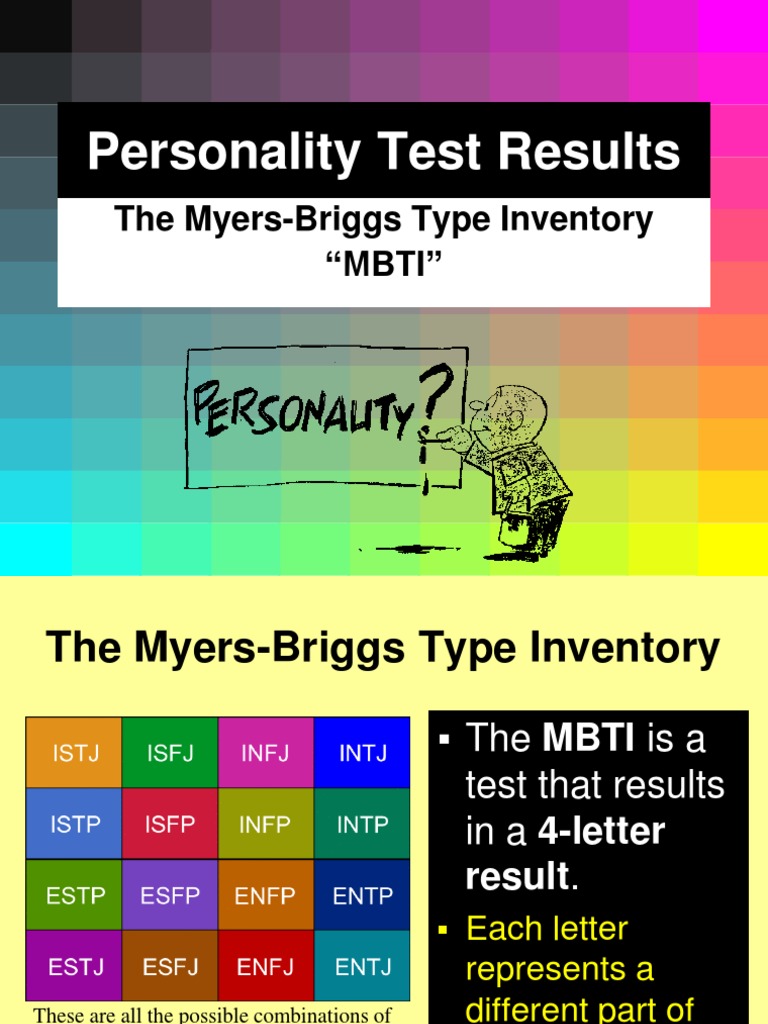 Personality Test Results: The Myers-Briggs Type Inventory "MBTI ...