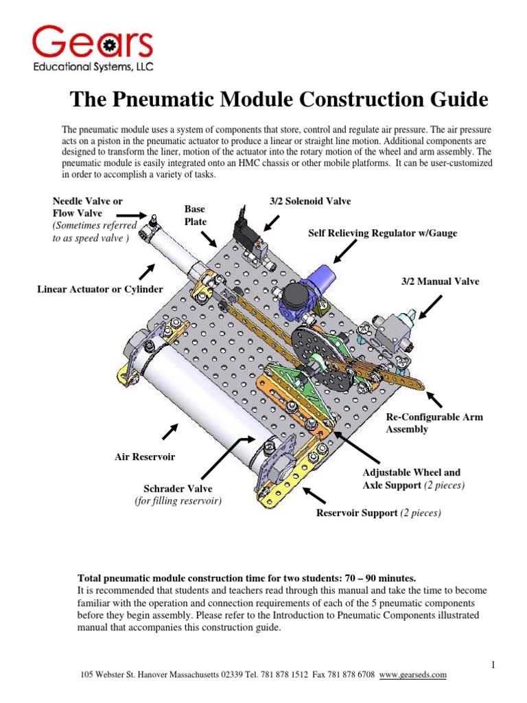 An Assembly Guide for Constructing a Pneumatic Module | PDF | Valve | Screw