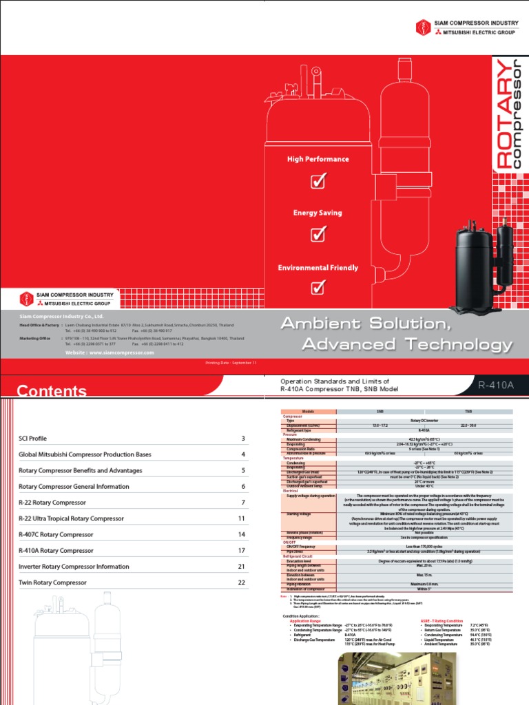 SCI Rotary Compressor PDF | Download Free PDF | Heat Pump | Power Inverter