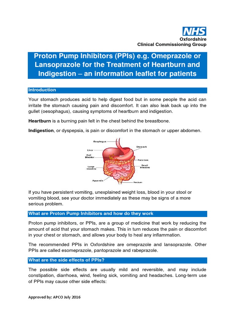 PPI Side Effects and Management Guide | PDF | Indigestion | Heartburn