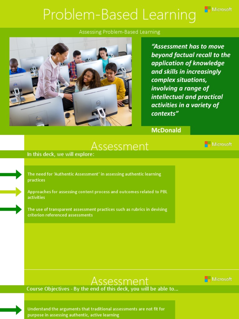 Problem-Based Learning - Deck 5 - PBL Assessment | PDF | Educational ...