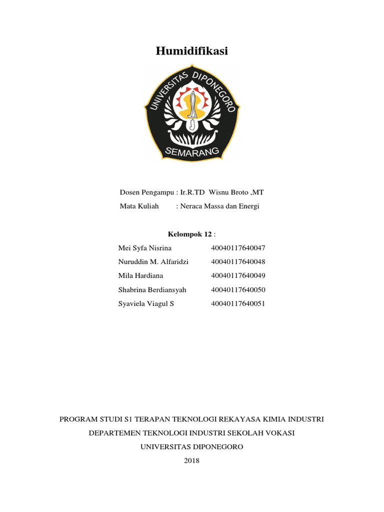 Aplikasi Neraca Massa Dan Energi | PDF | Sains & Matematika | Teknologi ...