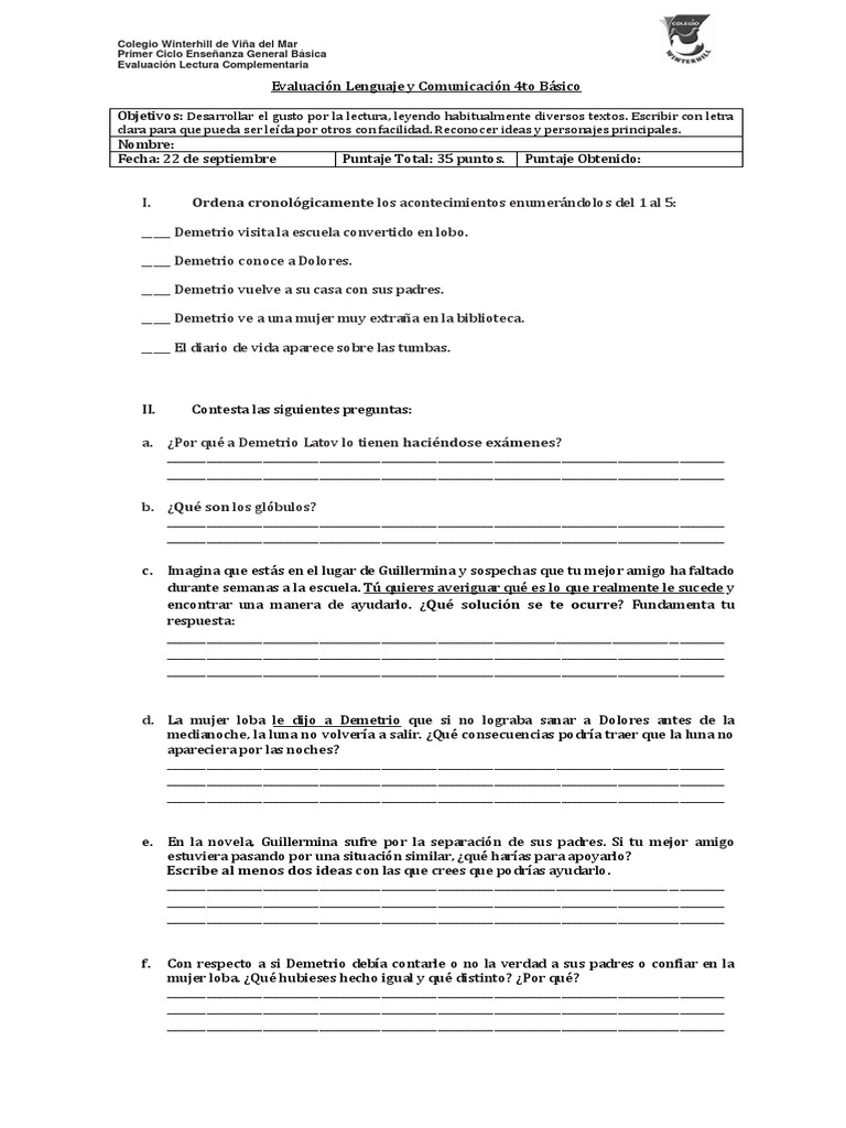 Evaluacion Que Esconde Demetrio Latov | PDF | Prueba (evaluación)