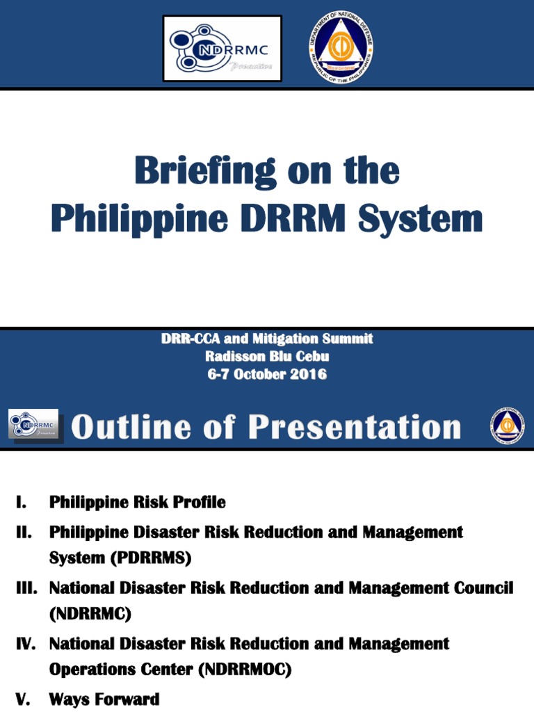 NDRRMC Philippine DRRM System | PDF | Emergency Management | Earthquakes