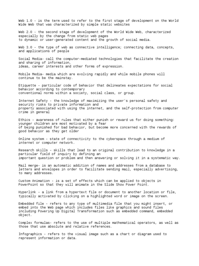 Emp Tech Pointer & Reviewer | PDF | Application Software | Internet