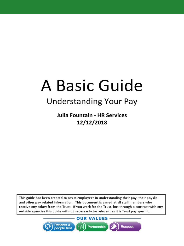 Understanding You Pay Guide 2018 | PDF | Payroll Tax | Salary