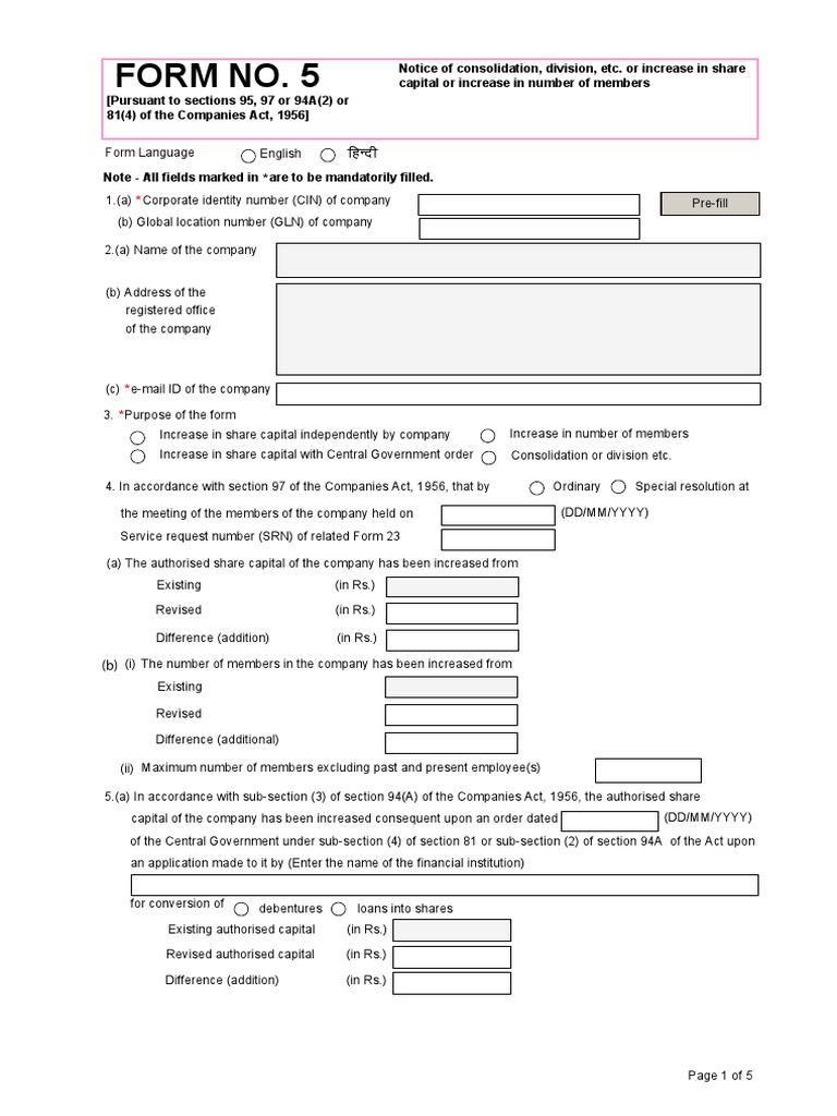 Form No. 5: Ihndi | PDF | Preferred Stock | Equity (Finance)