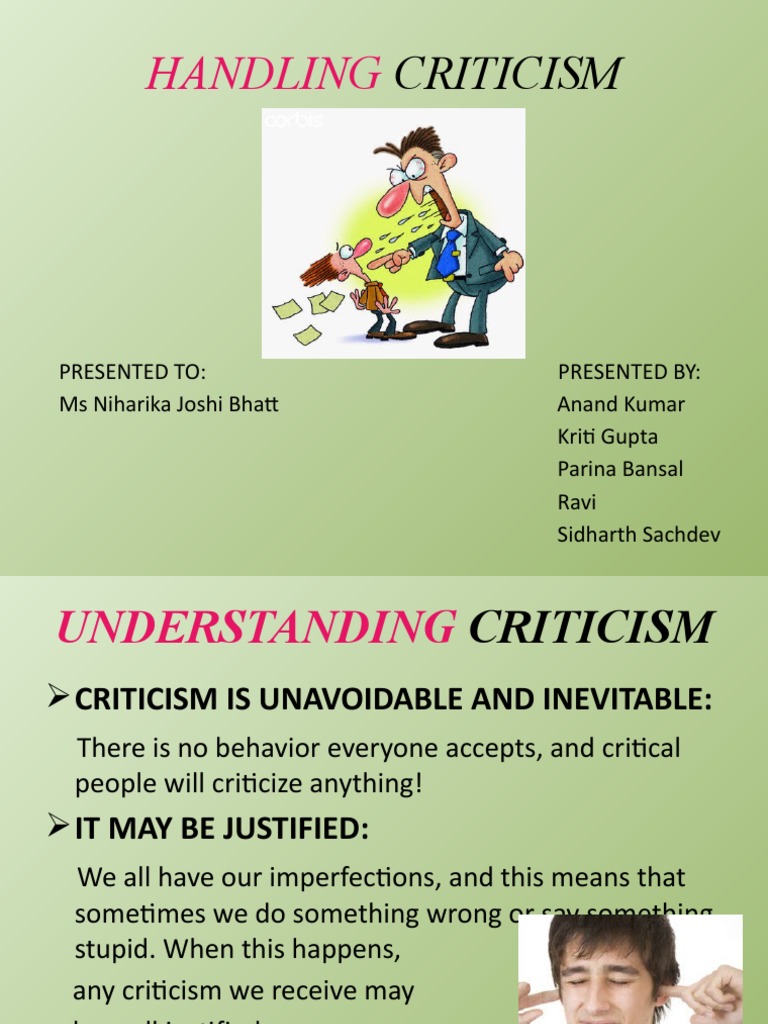 Handling: Criticism | PDF | Criticism | Behavioural Sciences