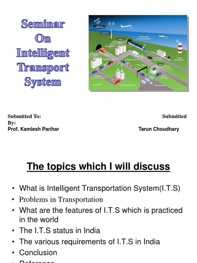 Intelligent Transportation Systems | PDF | Transport | Service Industries