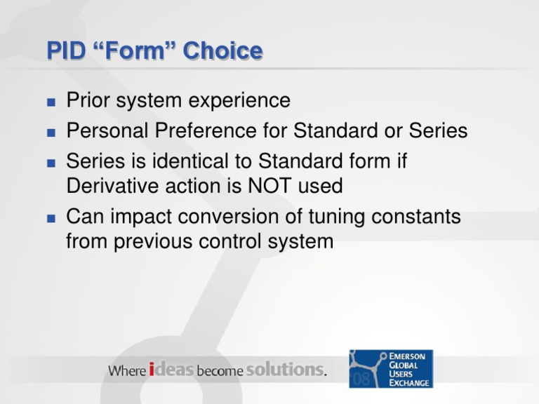 PID "Form" Choice | PDF