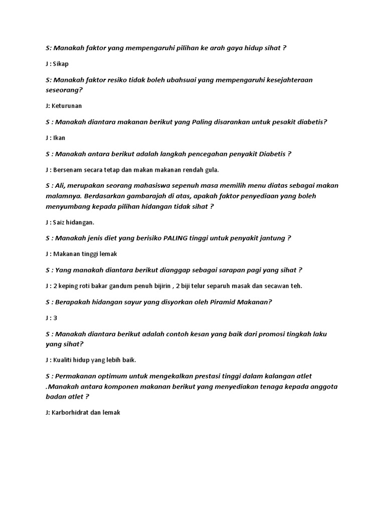 Faktor yang Mempengaruhi Pilihan Gaya Hidup Sihat | PDF