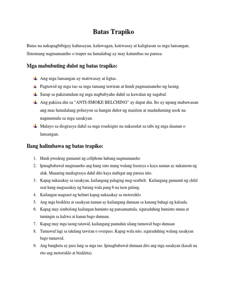 Batas Trapiko | PDF