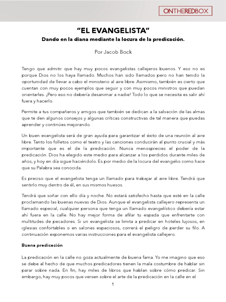El Evangelista 15pg | PDF | Evangelios | Jesús
