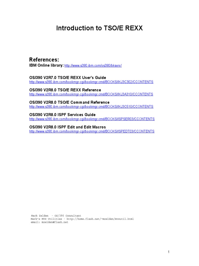 Rexx Intro | PDF | Subroutine | String (Computer Science)