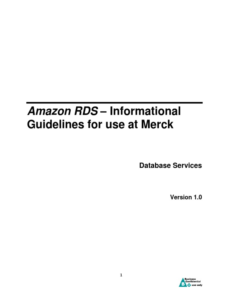 Amazon RDS Informational Guide | PDF | Oracle Database | Databases