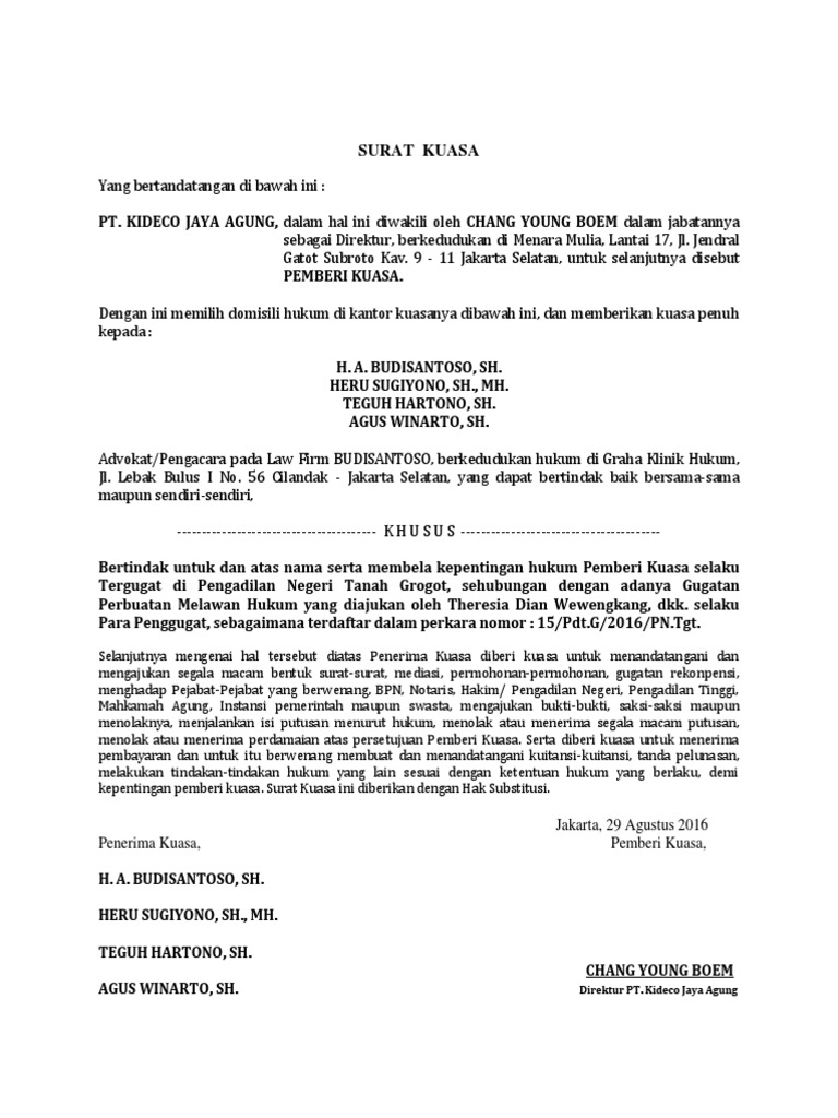 Contoh SK Tergugat | PDF