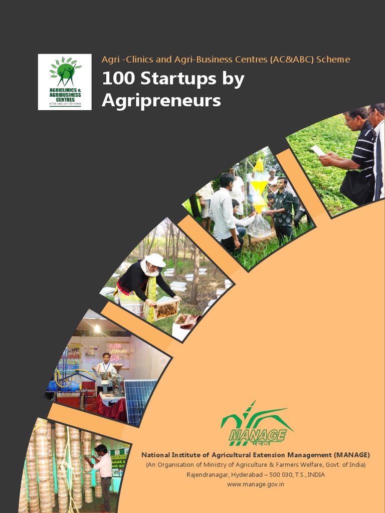 100 Startups by Agripreneurs: Agri - Clinics and Agri-Business Centres ...