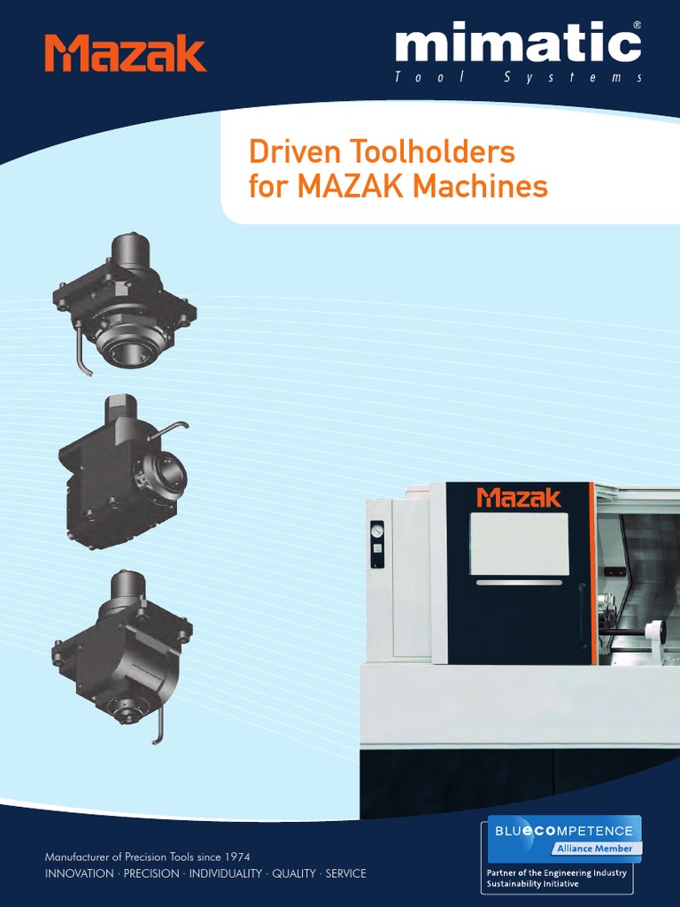 Mimatic Driven Toolholders Mazak PDF | PDF | Numerical Control | Machining