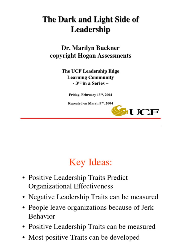 The Dark and Light Side of Leadership | Leadership | Leadership & Mentoring