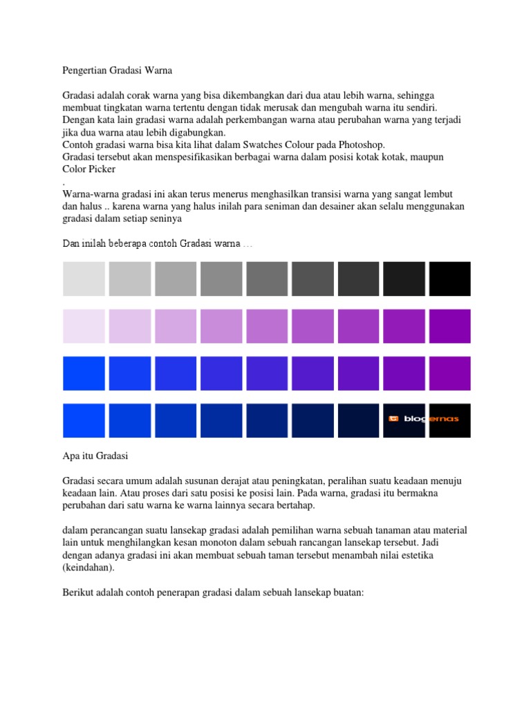 Pengertian Gradasi Warna | PDF | Karier & Perkembangan