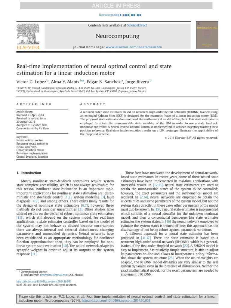 Real-Time Implementation of Neural Optimal Control and State Estimation For A Linear Induction ...