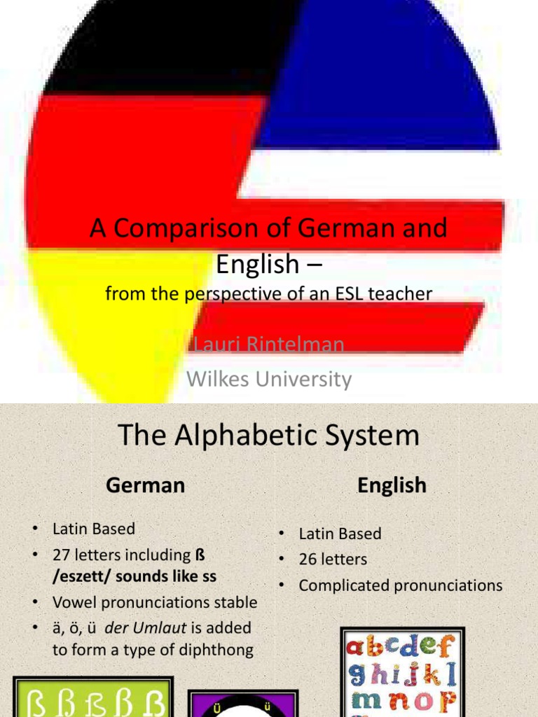 A Comparison of German and English - : Lauri Rintelman Wilkes ...
