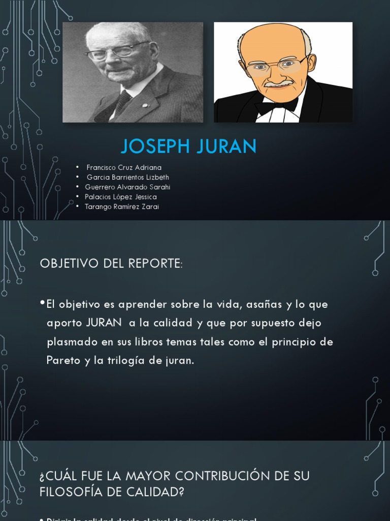 Joseph Juran Equipo2 | PDF | Gestión de la calidad | Calidad (comercial)
