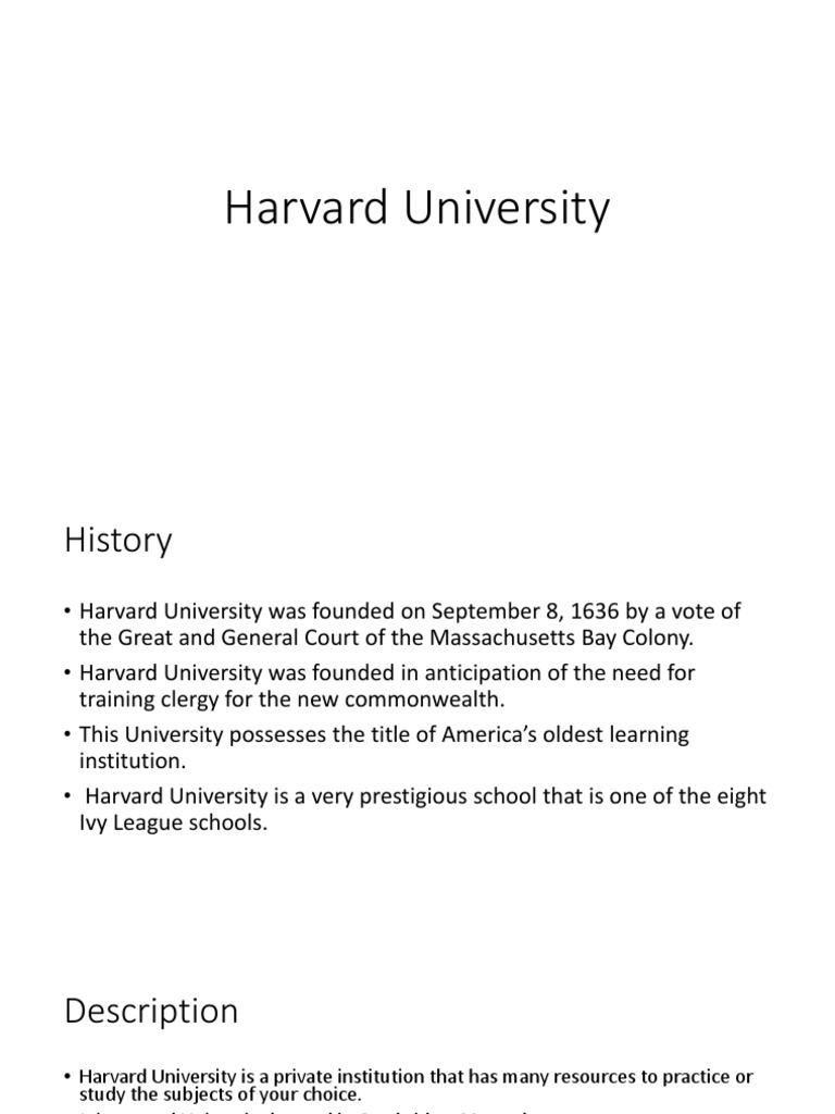 Harvard Project | PDF | Harvard University | University Of Cambridge