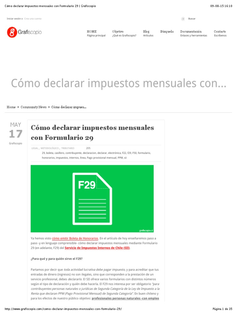 Como Declarar F29 | PDF | Impuestos | Bancos