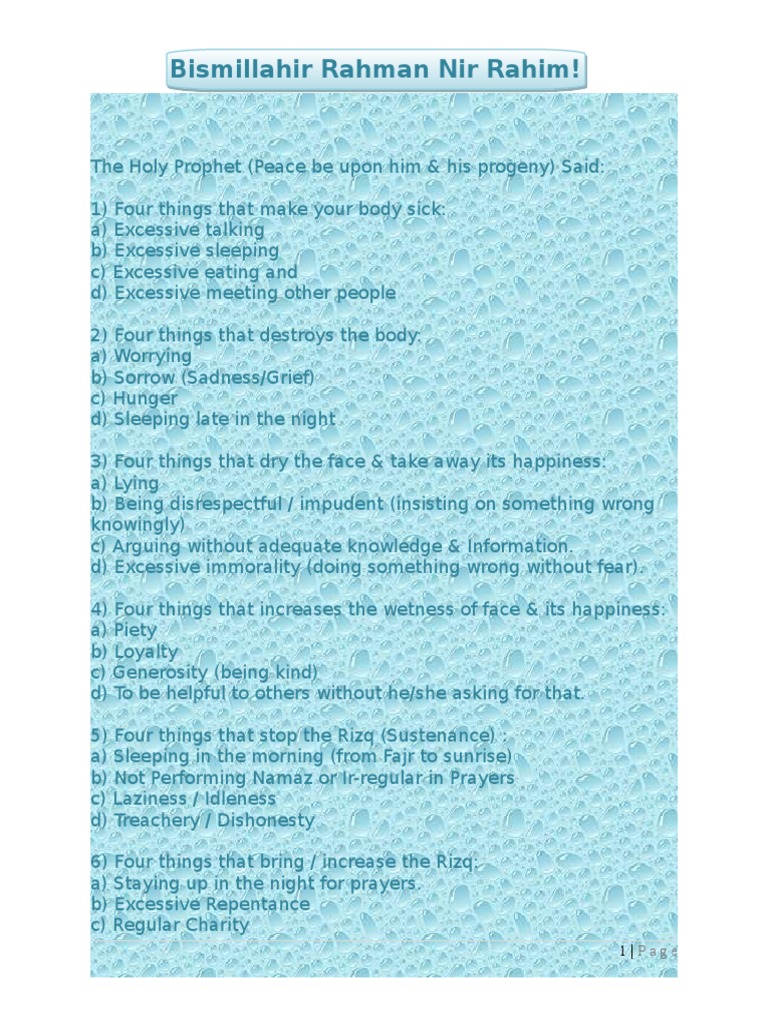 Teachings of Prophet Muhammad (PBUH) | PDF | Religion & Spirituality
