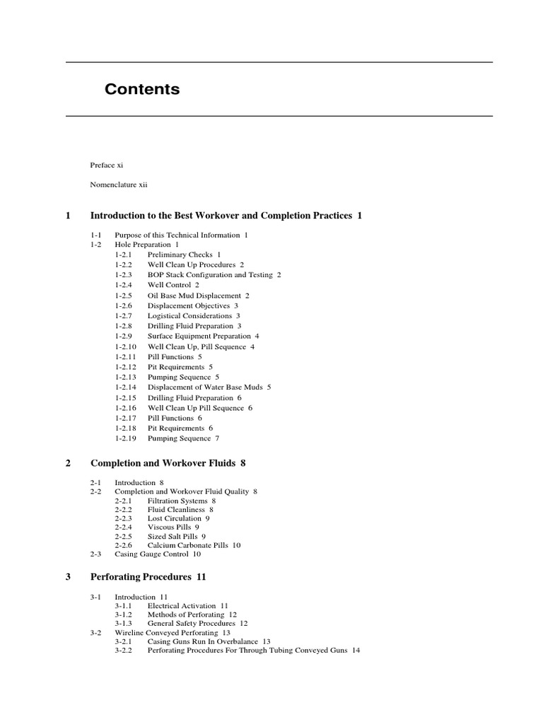 1 Introduction To The Best Workover and Completion Practices 1 | PDF ...