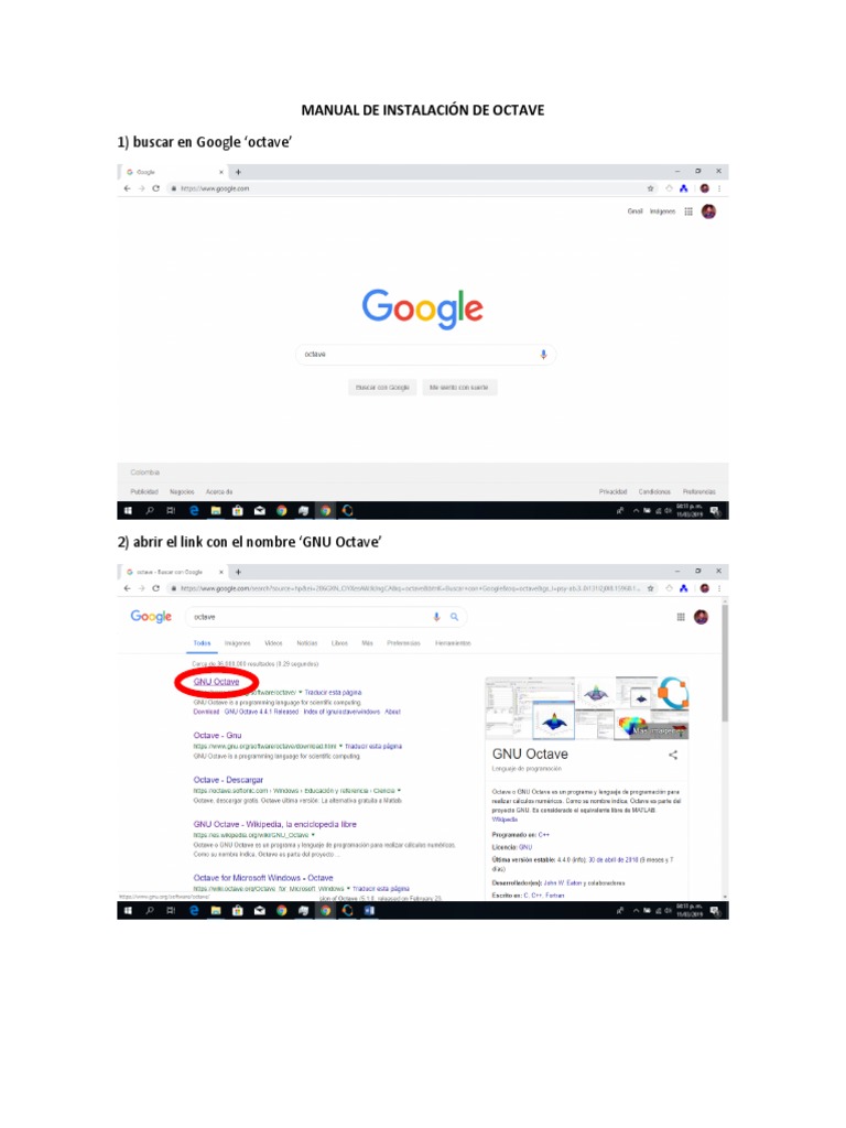 Manual de Instalación de Octave | PDF