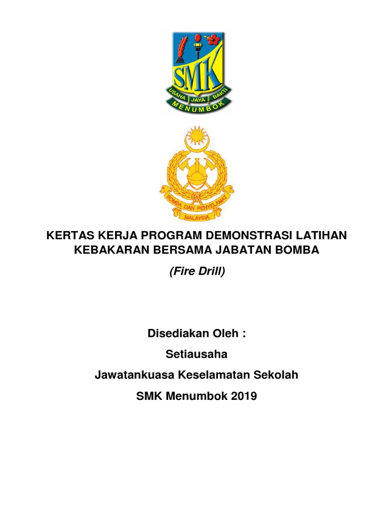 Kertas Kerja Latihan Kebakaran SMKM 2019 | PDF