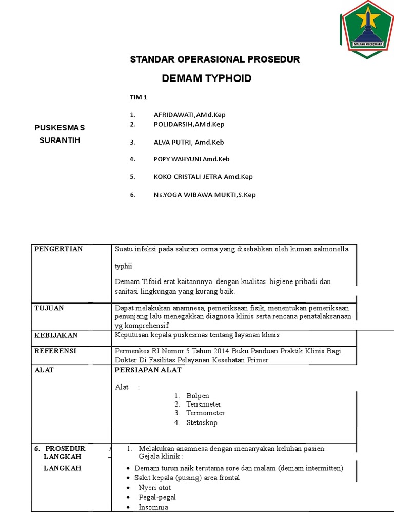 Demam Typhoid | PDF