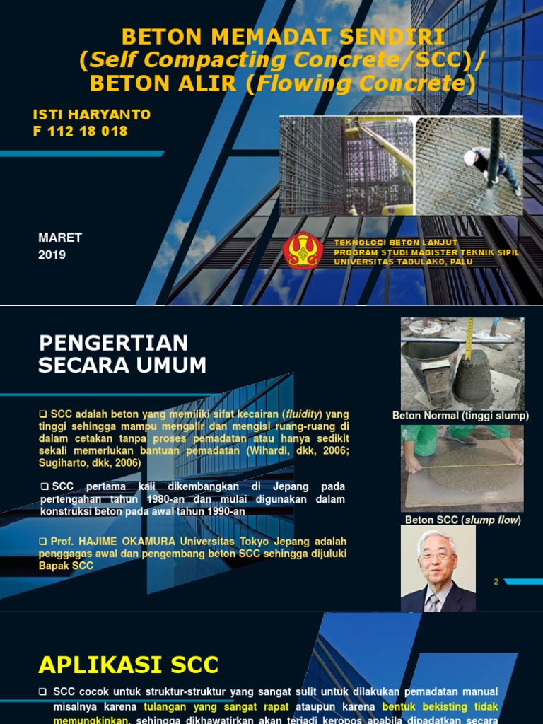 Self Compacting Concrete (SCC) Presentation | PDF