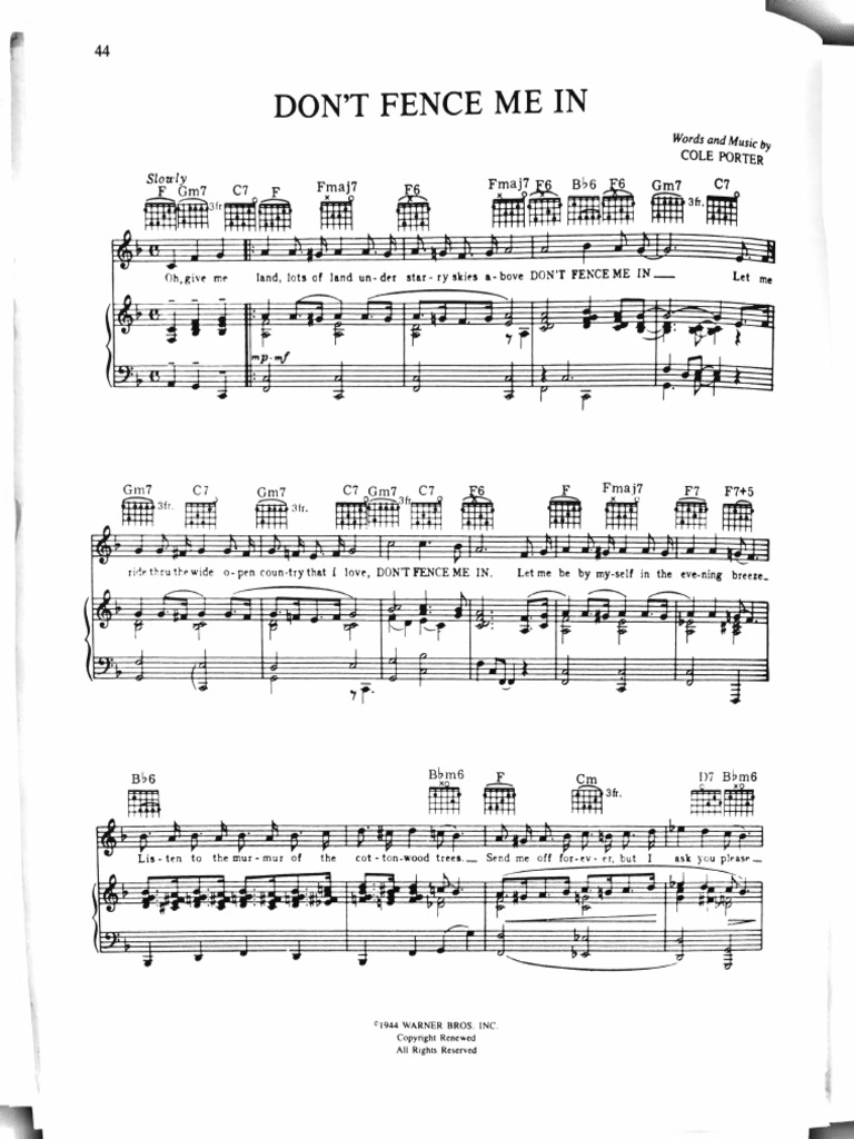 Dont Fence Me in | PDF