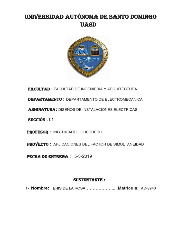 Aplicaciones del factor de simultaneidad en el cálculo de la potencia ...
