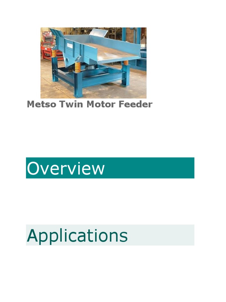 Metso Twin Motor Feeder | PDF