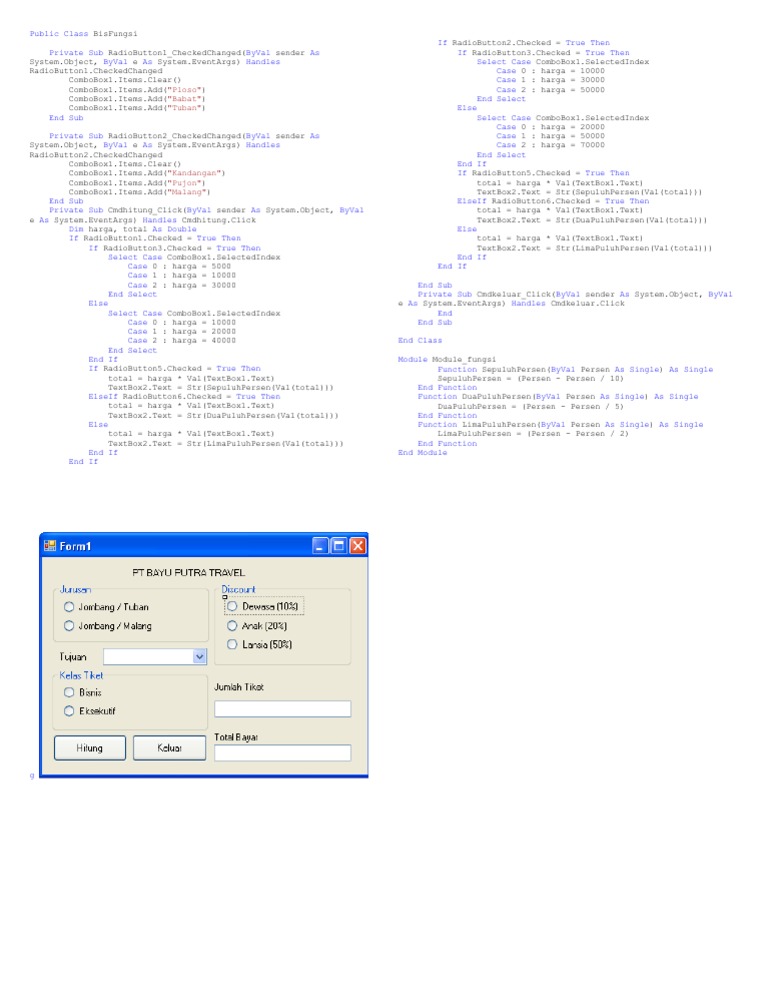 Pemograman Untuk Uts | PDF | Object Oriented Programming | Computer Programming